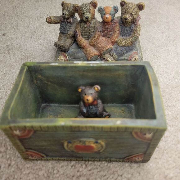 lang and wiise | Accents | Vintage Lang And Wise Bear Family Resin ...